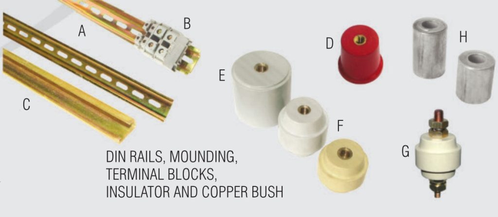 DIN RAILS, MOUNDING, TERMINAL BLOCKS, INSULATOR AND COPPER BUSH - ATL ...